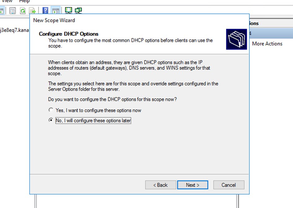 Active Directory Dhcp Server Configuration Networksel Dhcp Server Scope