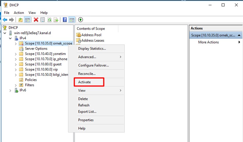 Active Directory Dhcp Server Configuration Networksel Dhcp Server Scope